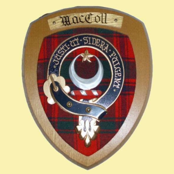 MacColl Clan Crest Tartan 10 x 12 Woodcarver Wooden Wall Plaque - For ...