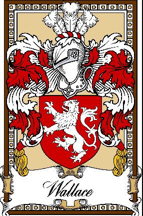Wallace Bookplate Large Print Wallace Scottish Family Crest Print - For ...