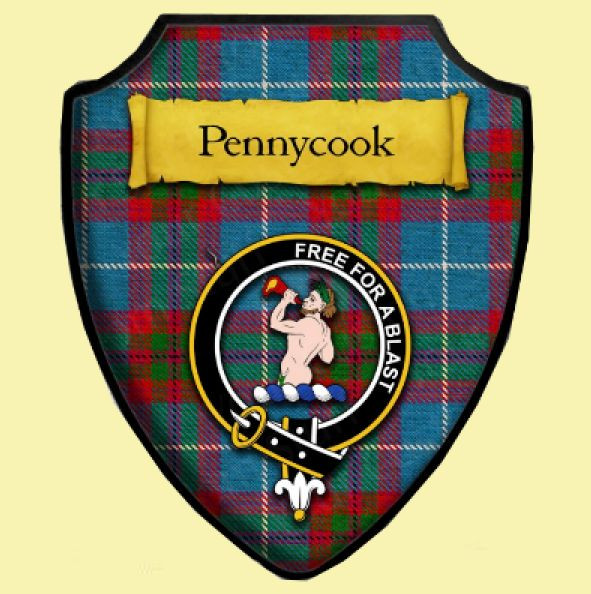 Pennycook Modern Tartan Crest Wooden Wall Plaque Shield - For ...