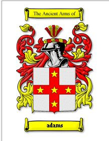 Adams Coat of Arms Surname Large Print Adams Family Crest - For ...