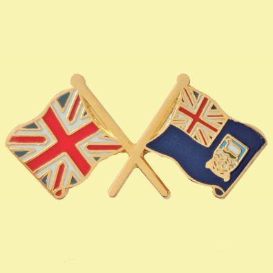 Union Jack Falkland Islands Crossed Country Flags Friendship Enamel ...