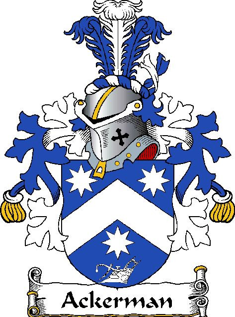 Ackerman Dutch Coat of Arms Large Print Ackerman Dutch Family Crest ...