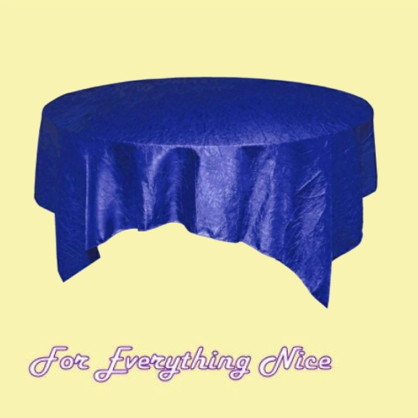 Royal Blue Taffeta Crinkle Table Overlay Decorations 72 inches x 25 For ...