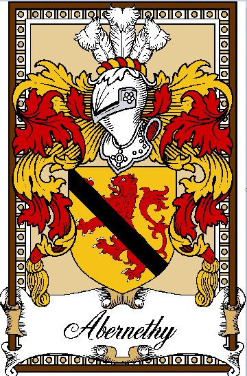 Abernathy Bookplate Print Abernathy Scottish Family Crest Print - For ...