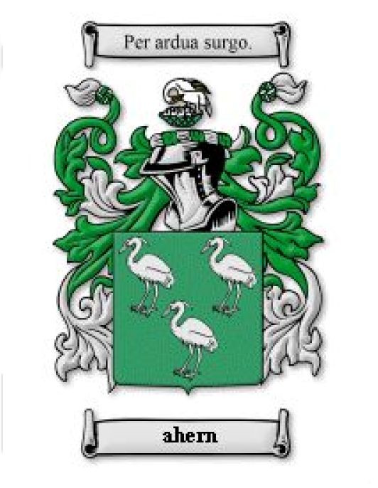 Ahern Coat of Arms Surname Print Ahern Family Crest Print - For ...