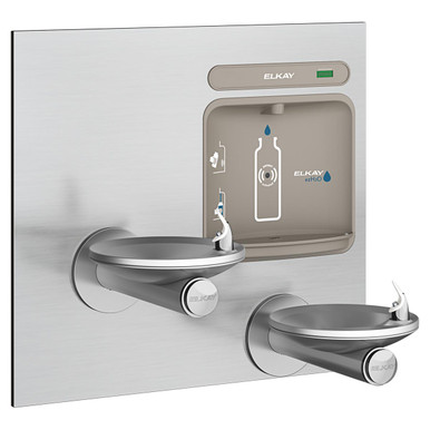 ELKAY EZWS-EDFPBM117K ezH2O Bottle Filling Station with Bi-Level Integral SwirlFlo Fountain, Non ...