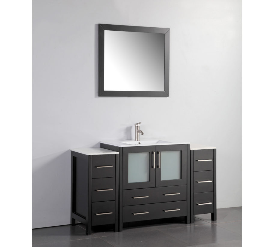 Vanity Art VA3030-54E 54 Inch Vanity Cabinet with Ceramic Sink & Mirror ...