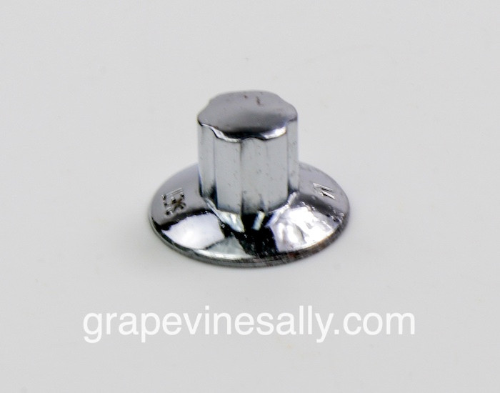 LIMITED SUPPLY - Chrome Vintage Tappan Deluxe Stove Top Clock & Timer Knob