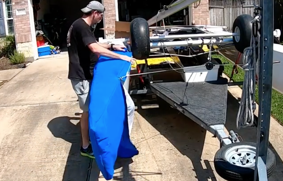 Prindle 19 Bow Covers Unboxing Video by Chris Holley - SLO Sail and Canvas