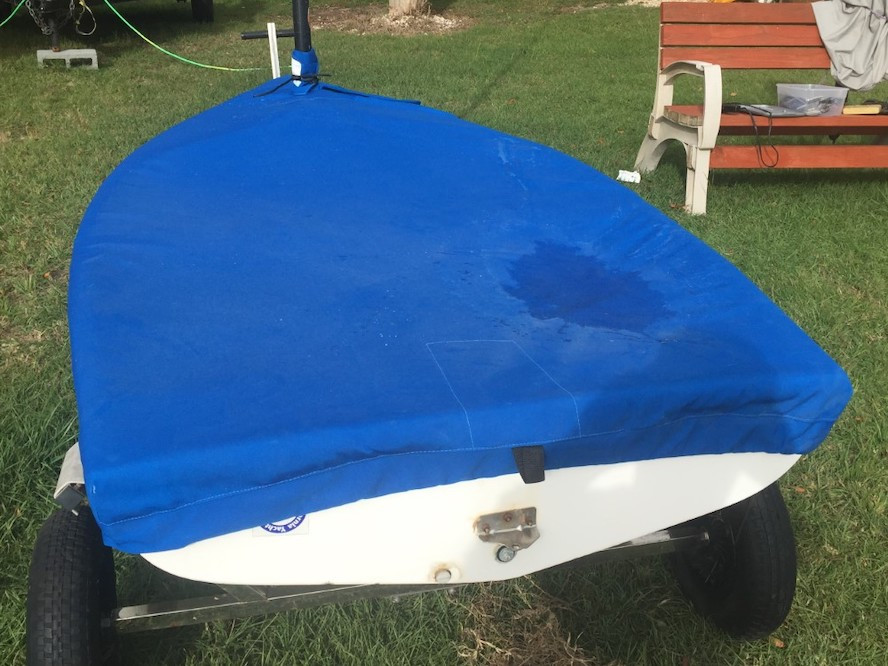 JY 9 Sailboat Mooring Cover - Boat Mast Up Flat Cover - SLO Sail and Canvas