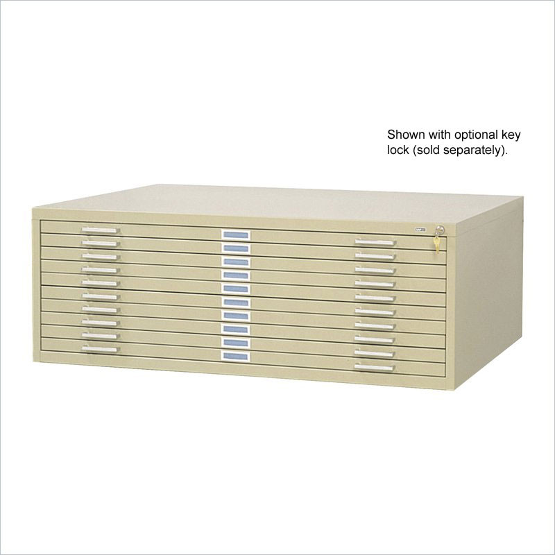 Safco 10-Drawer Steel Flat File Tropic Sand Finish 4986TSR Free Shipping!