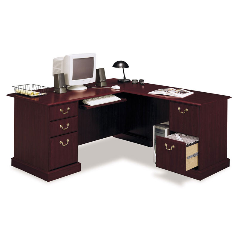 Bush Saratoga Collection L Shaped Executive Desk EX45670-03K Free Shipping!