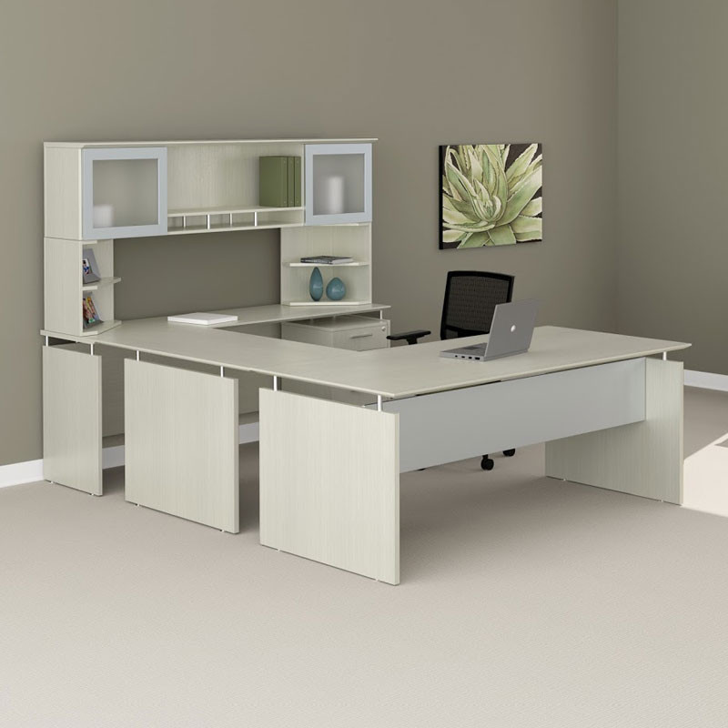 Mayline Medina Laminate Executive 72 Desk U-Shaped MNT39TSS Free Shipping!