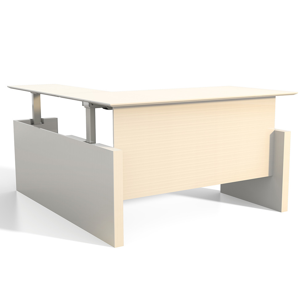 Mayline Medina Height-Adjustable Straight Desk w Return - MNT51H-LMH ...