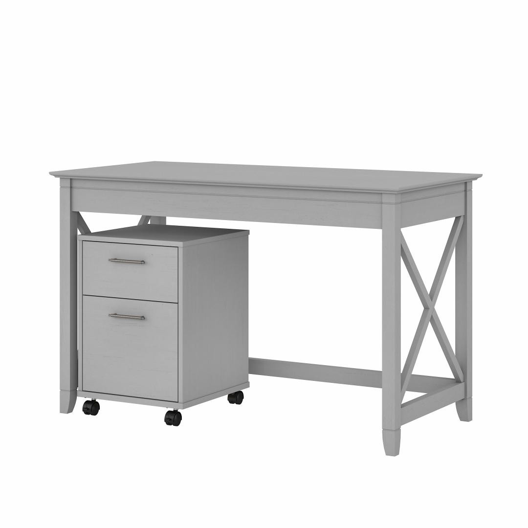 Bush Key West 48W Writing Desk with 2 Drawer Mobile Filing Cabinet Cape ...