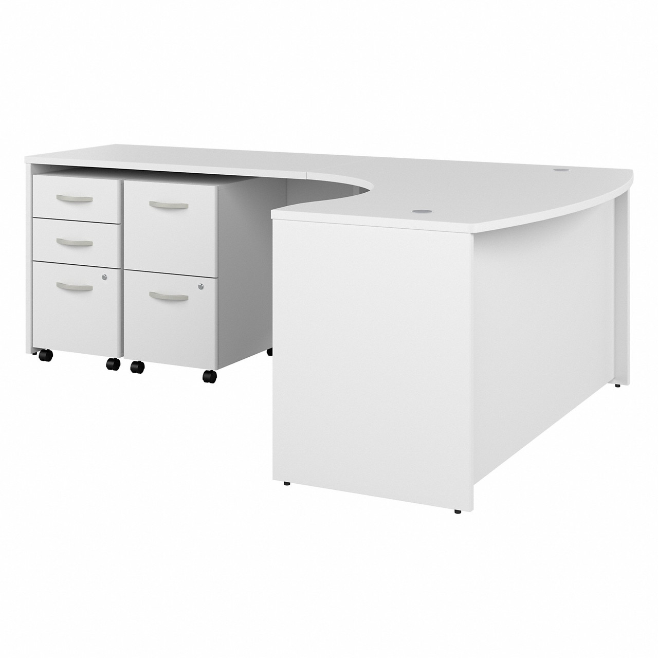Bush Business Furniture Studio C 60W x 43D Left Hand L-Bow Desk with ...