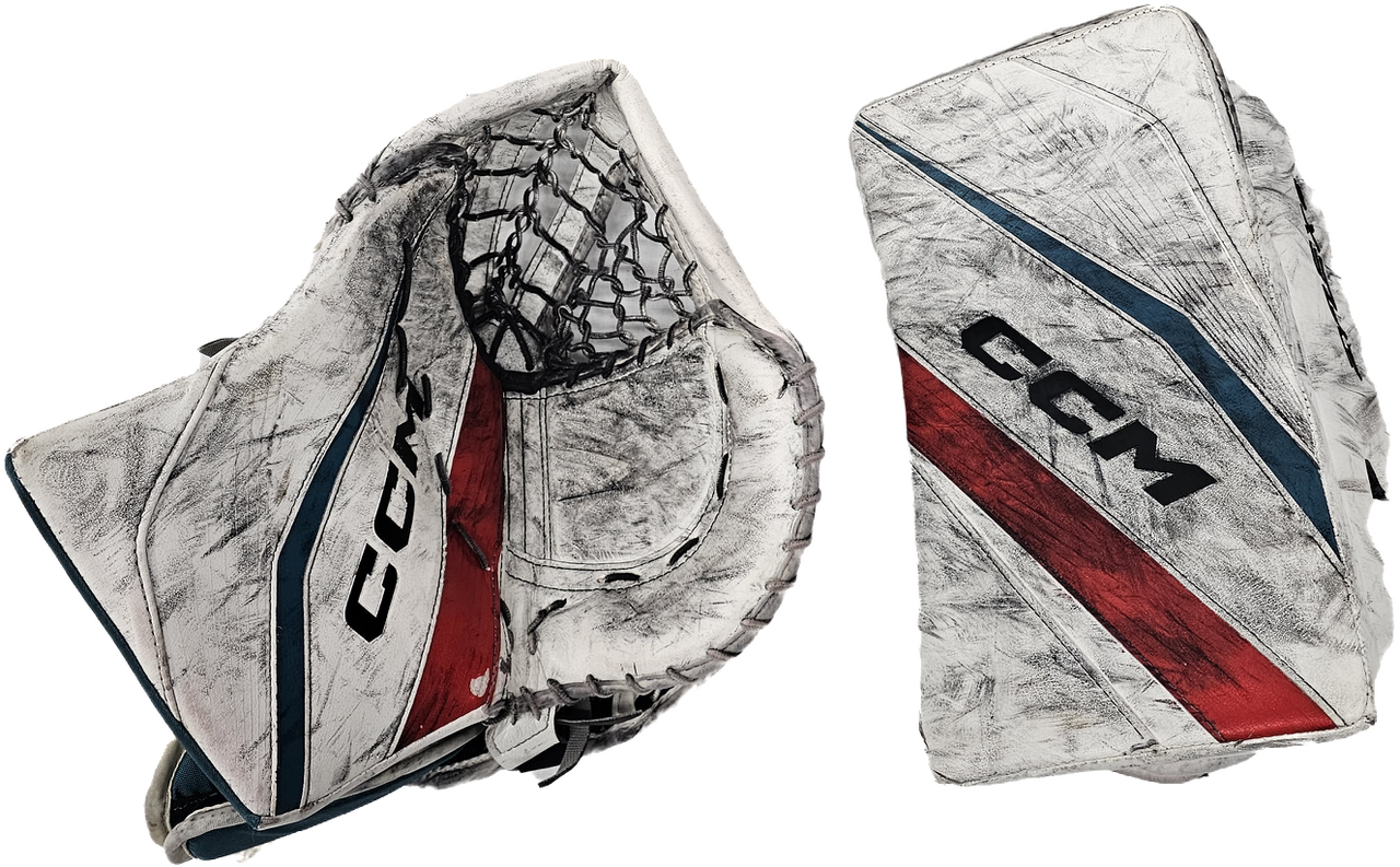 CCM Extreme Flex 6 Goalie Glove and Blocker Set Custom Pro Stock Used ...
