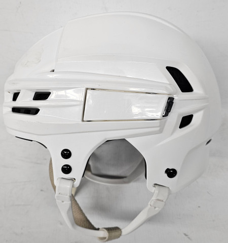 CCM SUPER TACKS X PRO STOCK HOCKEY HELMET WHITE SMALL AHL USED (2) - DK's Hockey Shop
