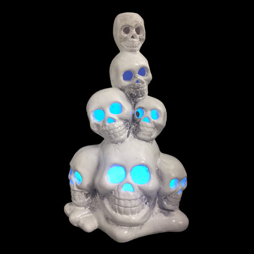 Colour Changing Light-Up Skull Stack - Witches of Halloween