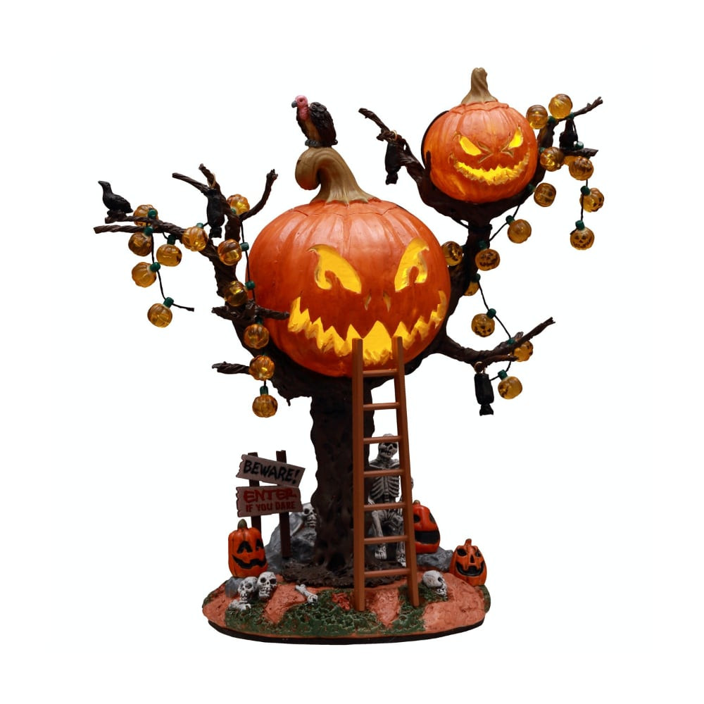 Lemax SpookyTown Pumpkin Tree House - Witches of Halloween