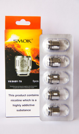 Smok - V8 Baby-T8 Octuple Core (5 pack) Baby Beast Replacement Coils ...