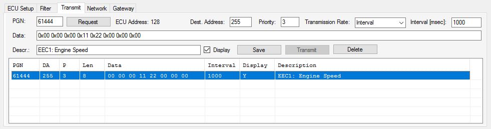 Simulating SAE J1939 PGNs Used By Truck & Bus FMS (Fleet Management ...