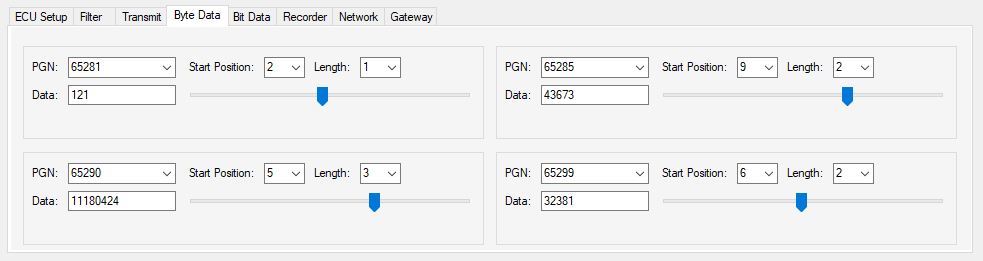 Sae J1939 Monitor Analyzer And Ecu Simulator For Windows New Byte And Bit Editing Mode