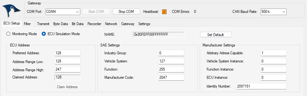 SAE J1939 250k/500k Baudrate Converter with Arduino Due - Copperhill