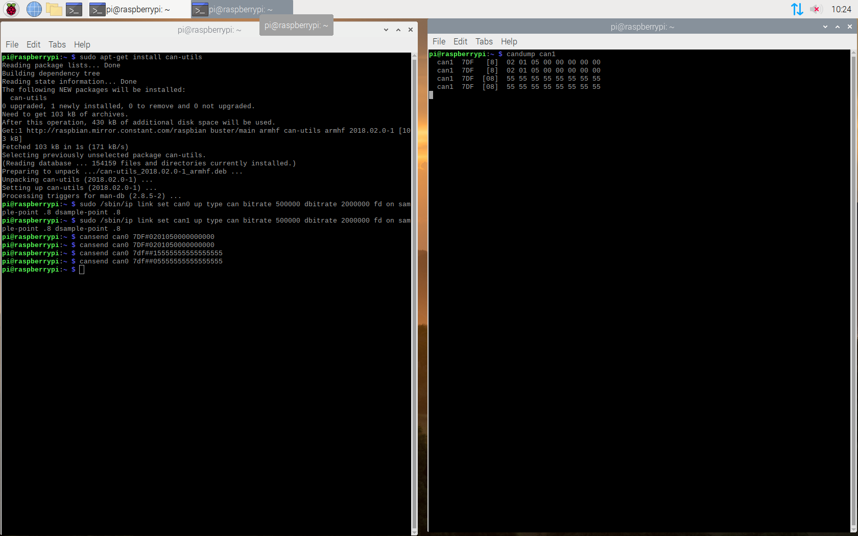 Pican Fd Functionality Test Can Bus Fd Duo Board With Real Time Clock For Raspberry Pi