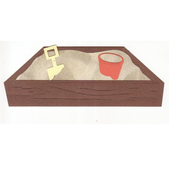 Sandbox with authentic looking sand paper! - Want2Scrap