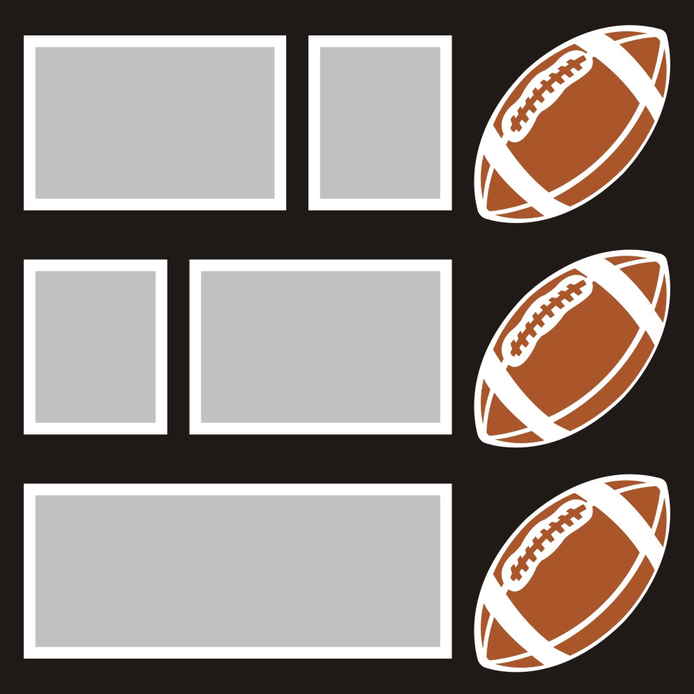 Footballs - 12x12 Overlay - Want2Scrap