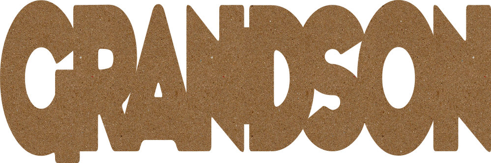 Grandson - Chipboard Word - 2 1/2" x 7 1/2" - Want2Scrap