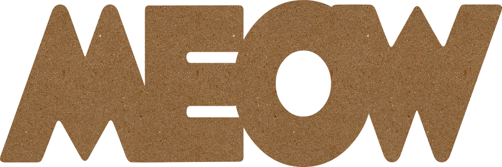 Meow - Chipboard Word - 2 1/2" x 7 1/2" - Want2Scrap