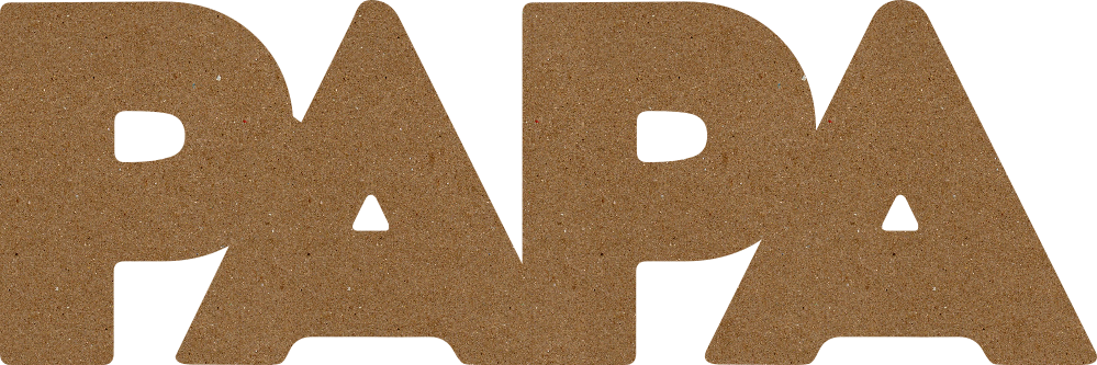 Papa - Chipboard Word - 2 1/2" x 7 1/2" - Want2Scrap