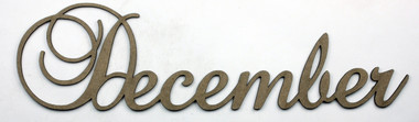December - Fancy Chipboard Word - Want2Scrap