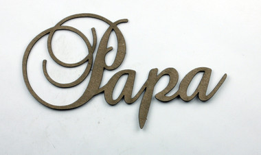 PAPA - Fancy Chipboard Word - Want2Scrap