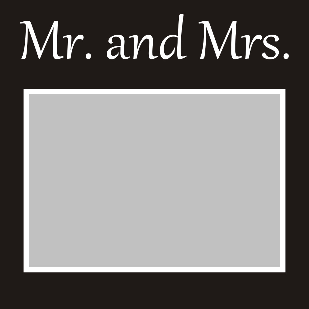 Mr and Mrs - 6x6 Overlay - Want2Scrap