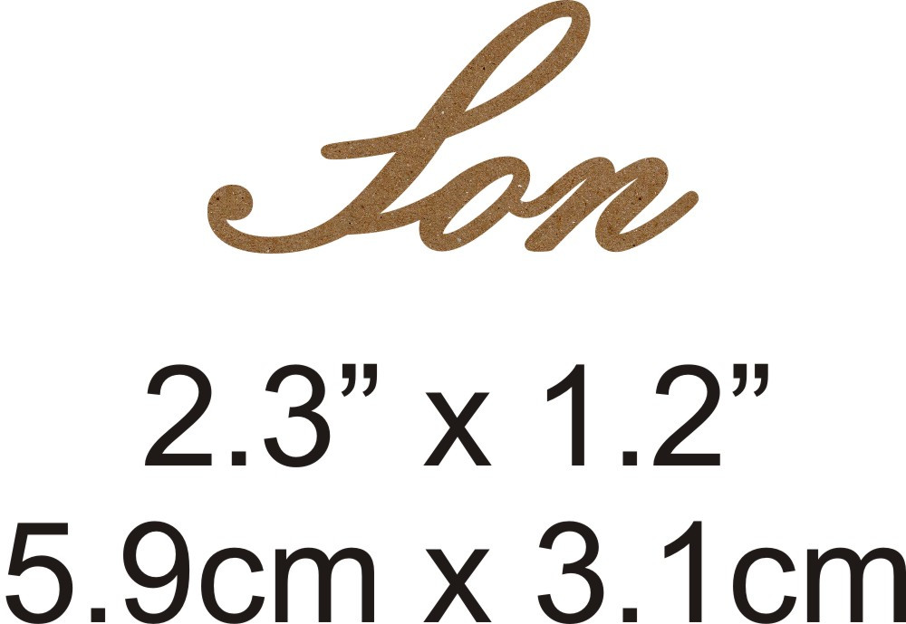 Son - Beautiful Script Chipboard Word - Want2Scrap