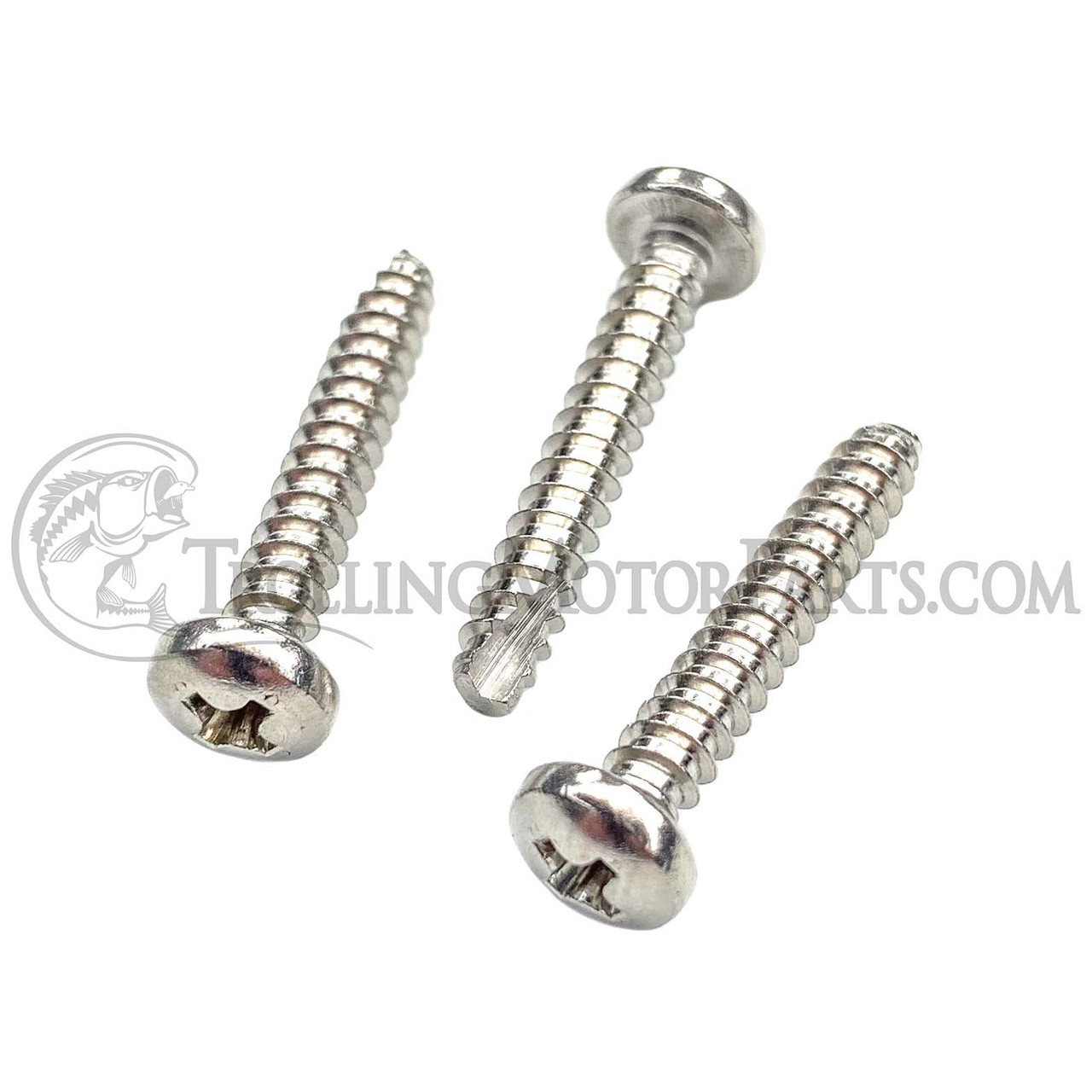 Motor Guide Long Top Cover Screw (#8 x 1")(3-Pack) - Trollingmotorparts.com