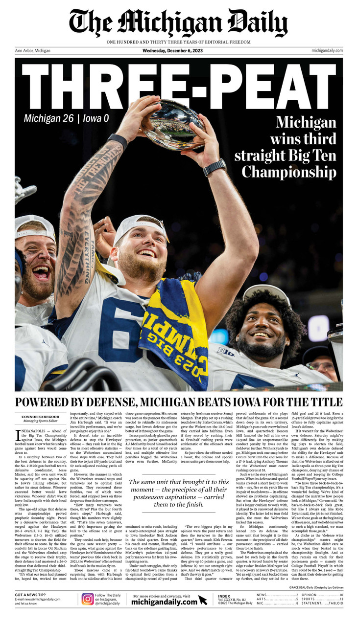December 6, 2023 Front Page - Student Publications