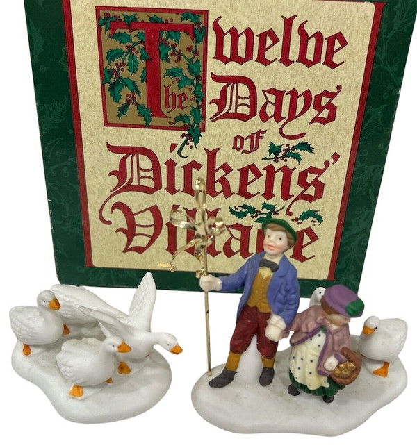 SIX GEESE A LAYING 58382 # 6 of The 12 Days Of Dickens' Village RETIRED ...