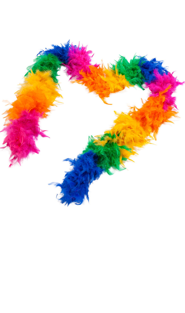 Rainbow Feather Boa
