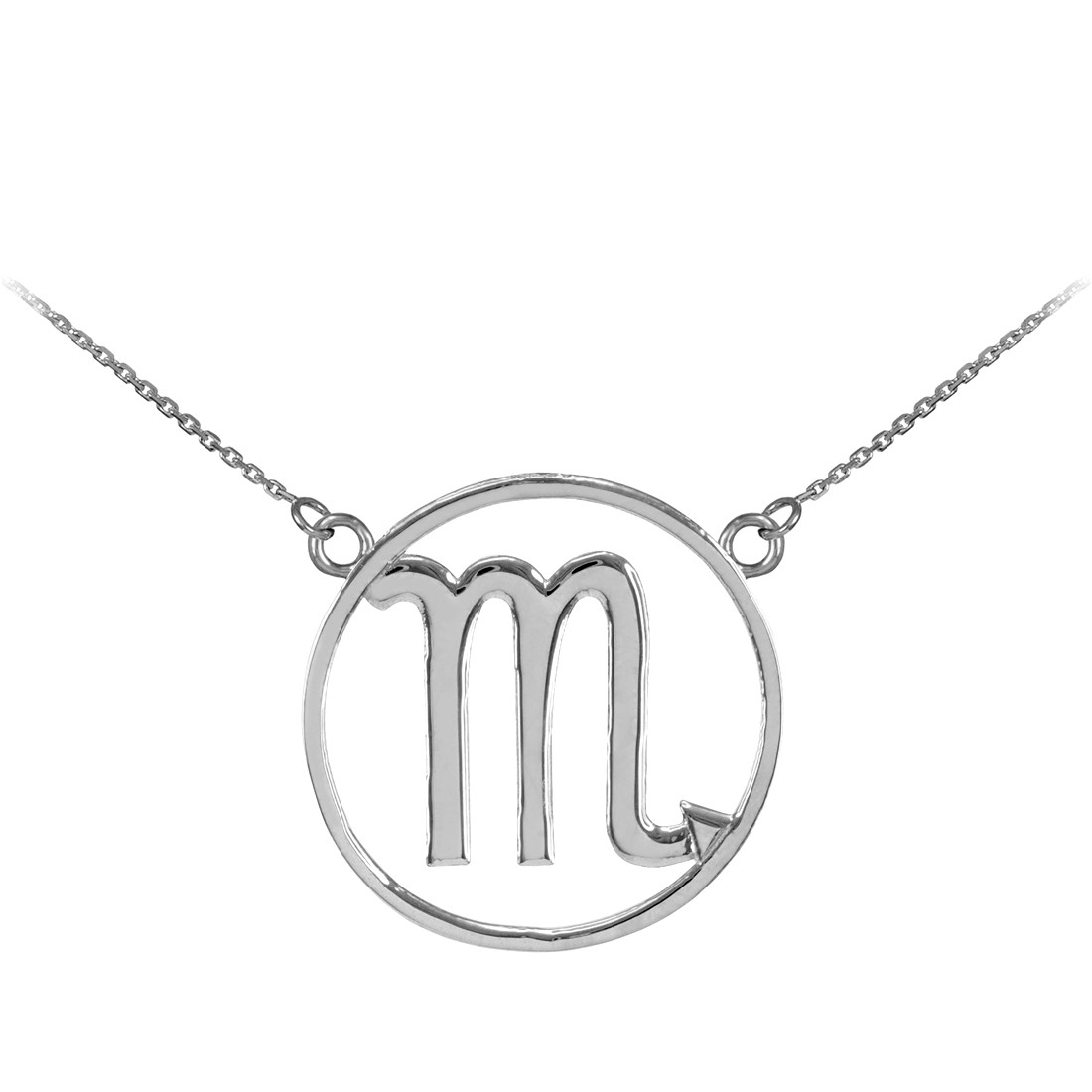 925 Sterling Silver Scorpio Zodiac Sign Necklace