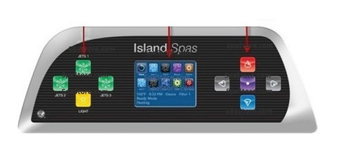 2013+ Artesian Spas Island Series Topside Control Panel TP800 With 3 ...