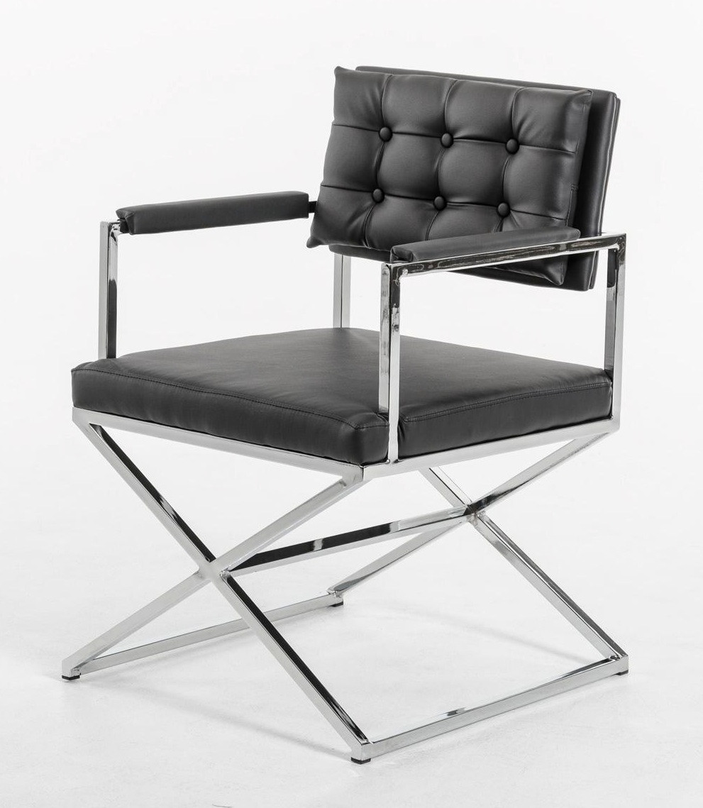 Chrome Office Leather Directors Chair
