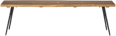 Nuevo Nexa Bench In Seared Oak | French Oak, Cast Iron