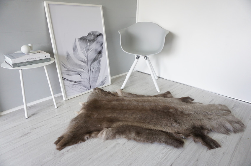 Genuine Super Soft - Extra Large Scandinavian Reindeer Skin Rug RE 279 ...