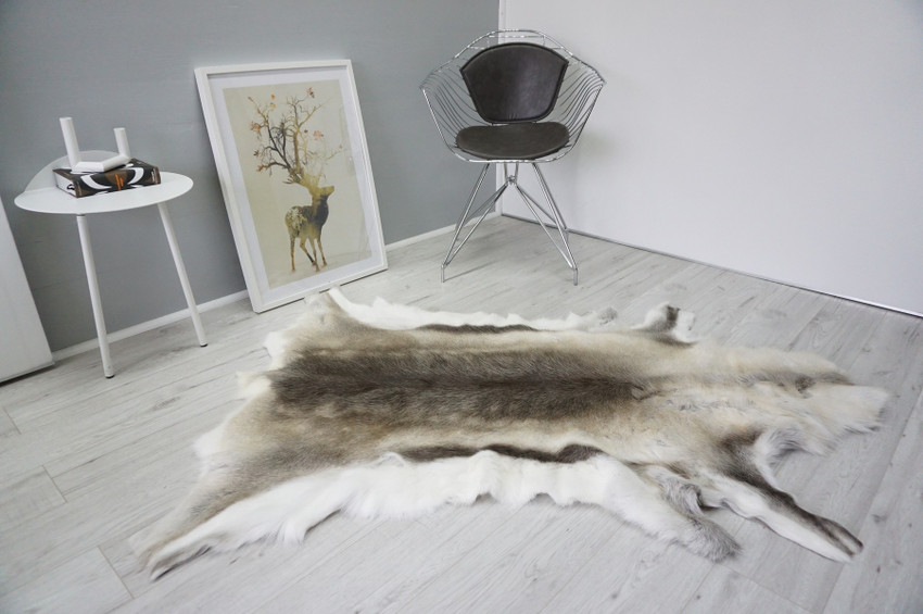Genuine Scandinavian Reindeer Pelt Rug Hide | Animal Decor RE 526 ...