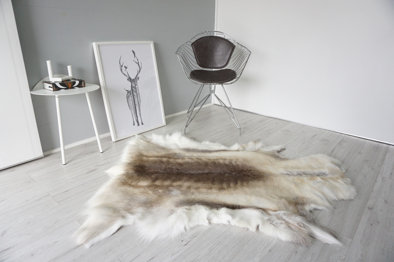 Genuine Scandinavian Reindeer Pelt Rug | Reindeer Rug | Reindeer Pelt ...