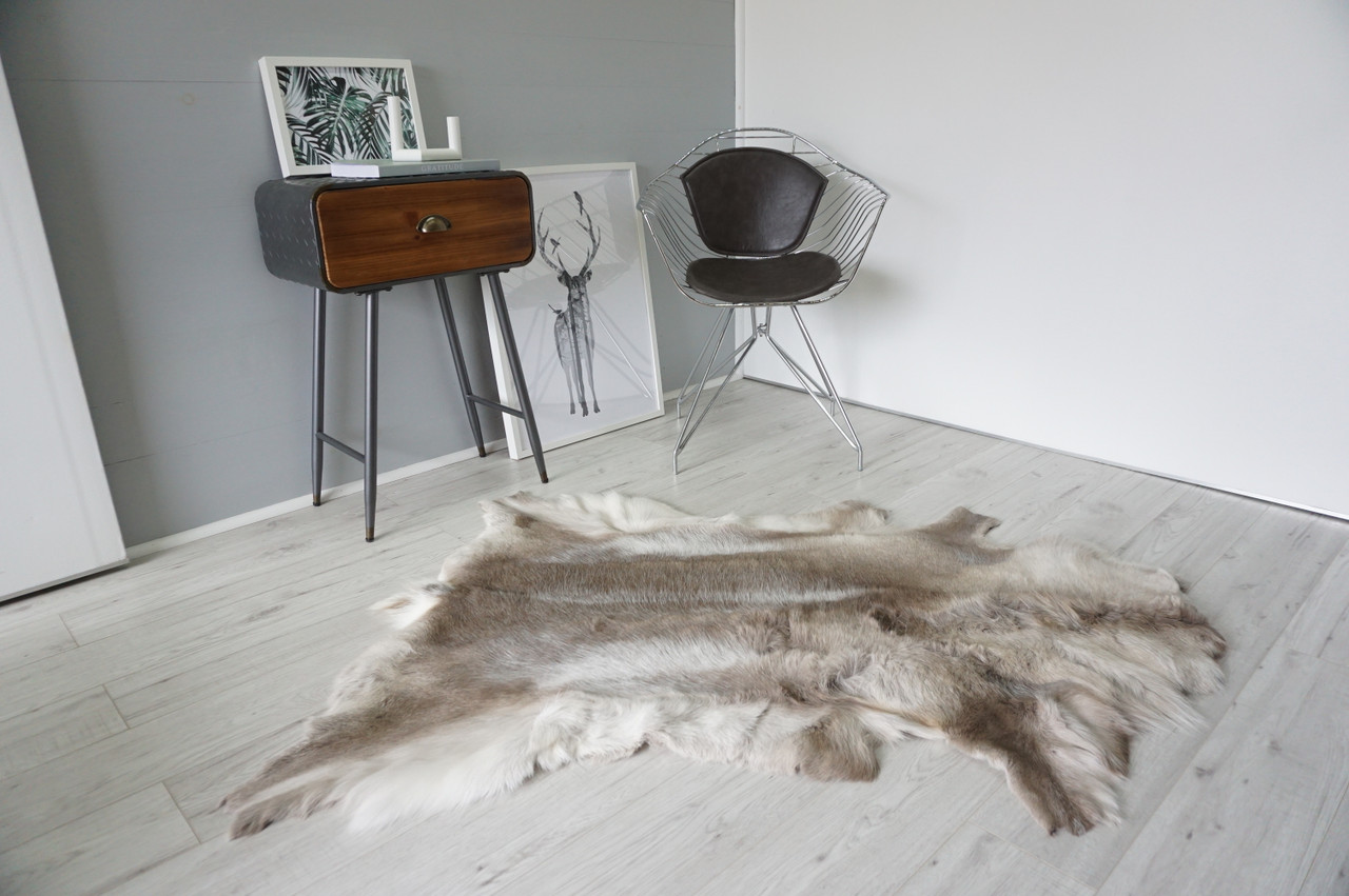 Genuine Scandinavian Reindeer Pelt Rug | Reindeer Rug | Reindeer Pelt ...
